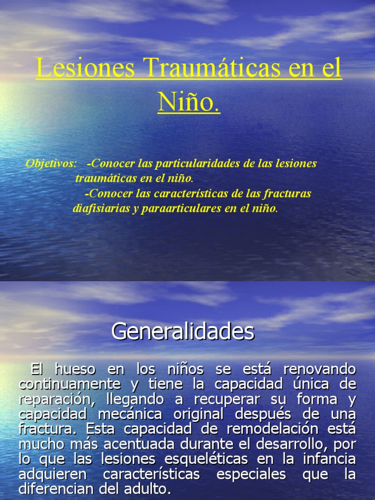 Lesiones traumáticas en niños: características especiales y ...