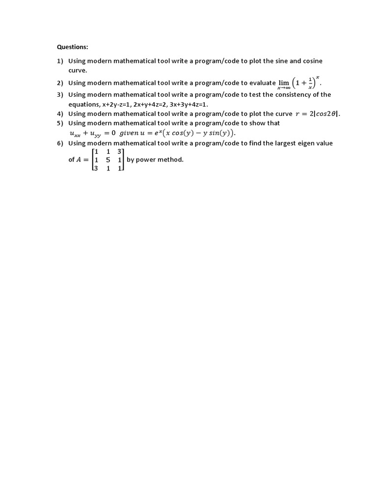 Program For Engineering 1ST Sem | PDF | Functions And Mappings ...