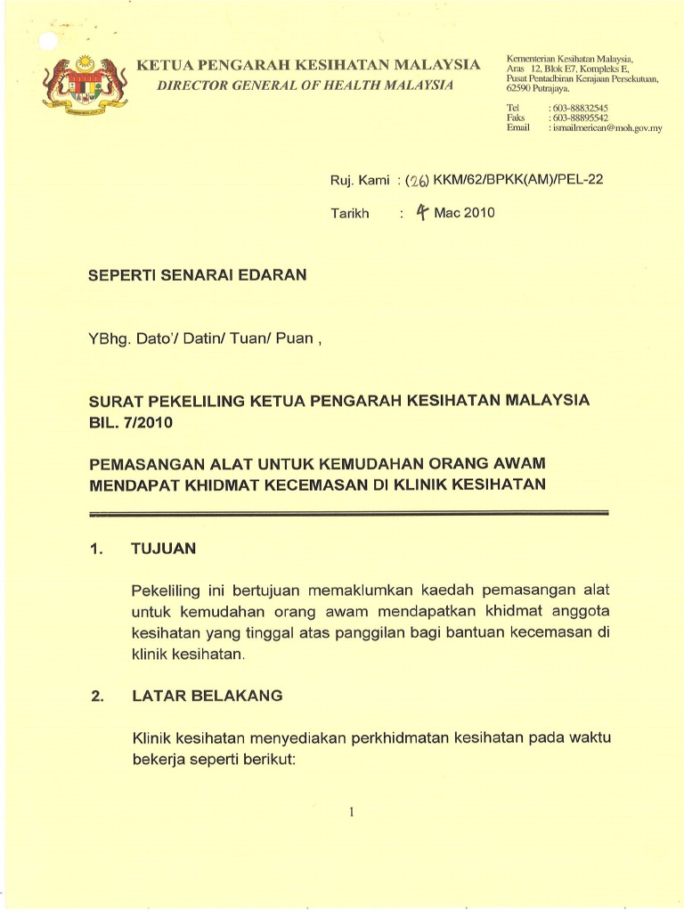 Surat Pekeliling KPL Bil 7 2010-Pemasangan Alat untuk kemudahan ...