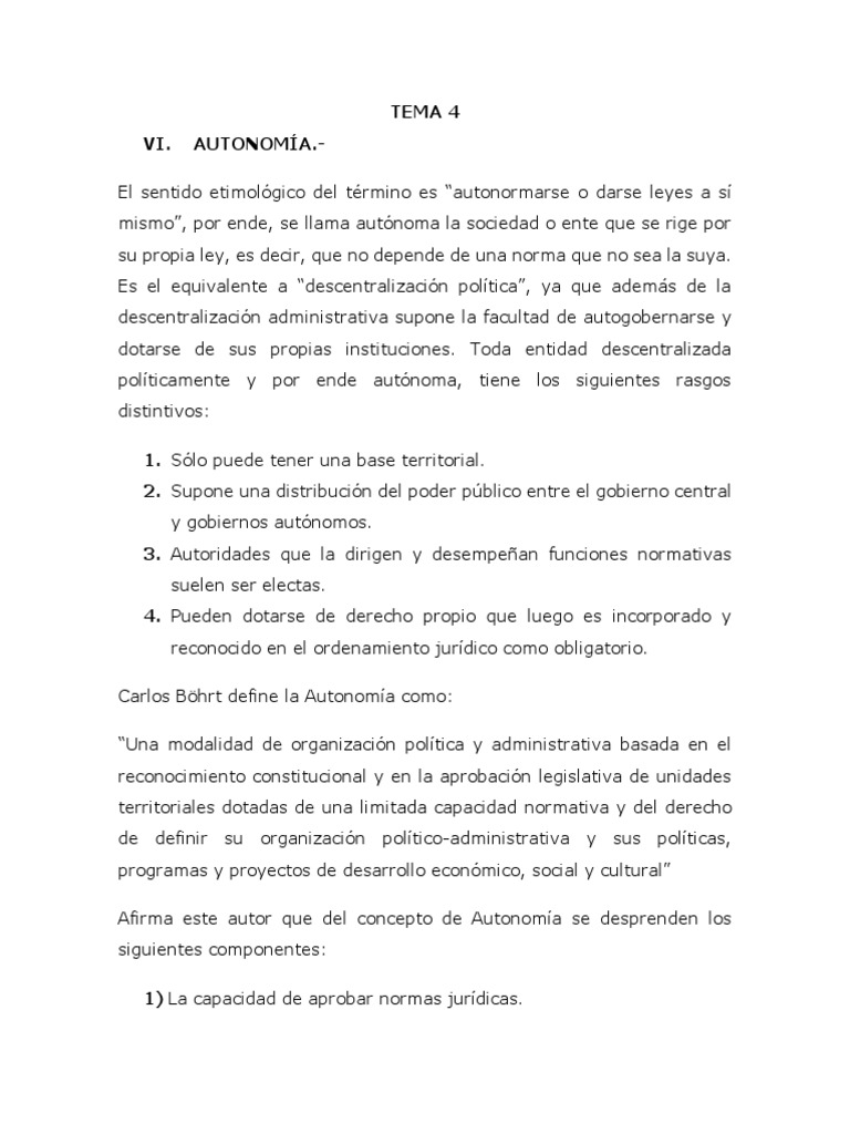 Autonomía Normativa y Descentralización | PDF | Estado (política ...