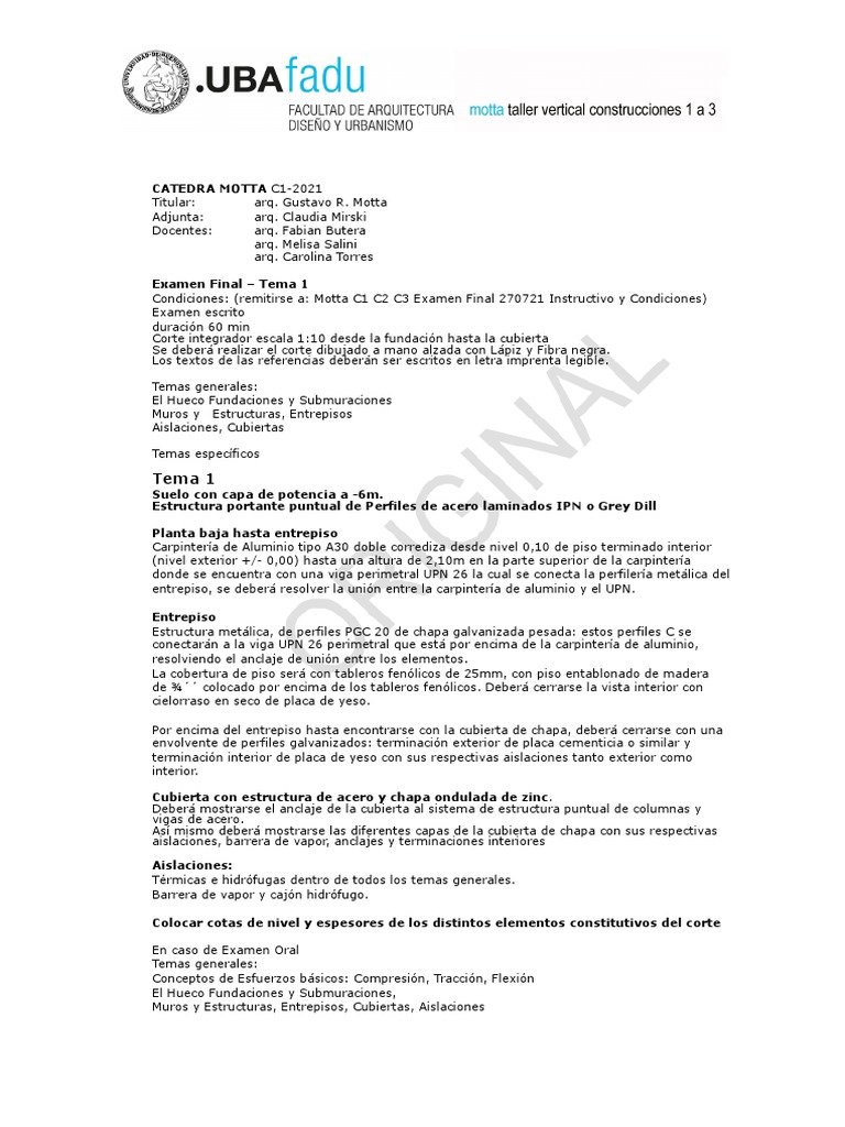 Finales c1 Motta | PDF | Hormigón | Viga (Estructura)