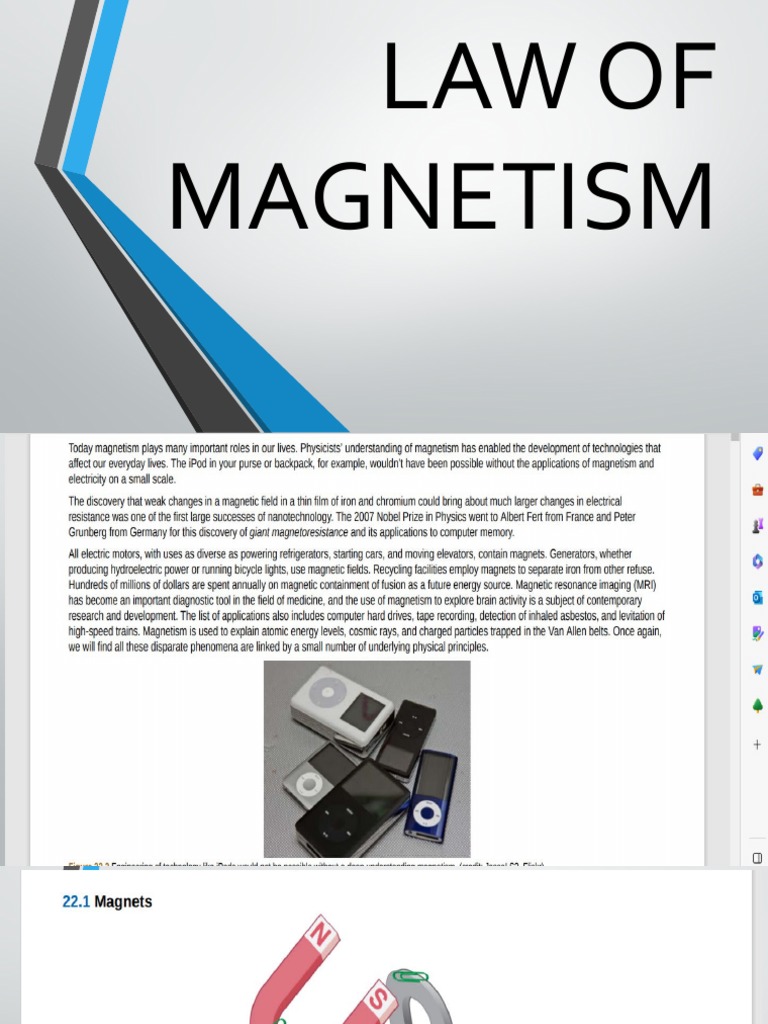 Law of Magnetism | PDF | Magnetism | Electric Motor