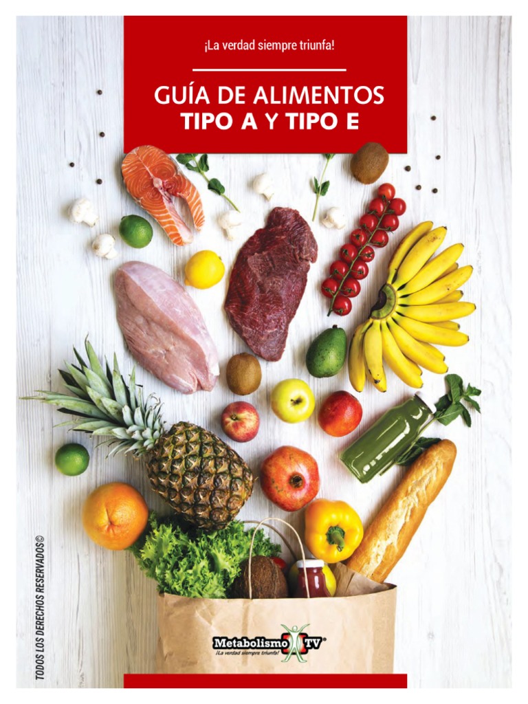 Guia Alimentos Tipoa Tipoe PDF | PDF
