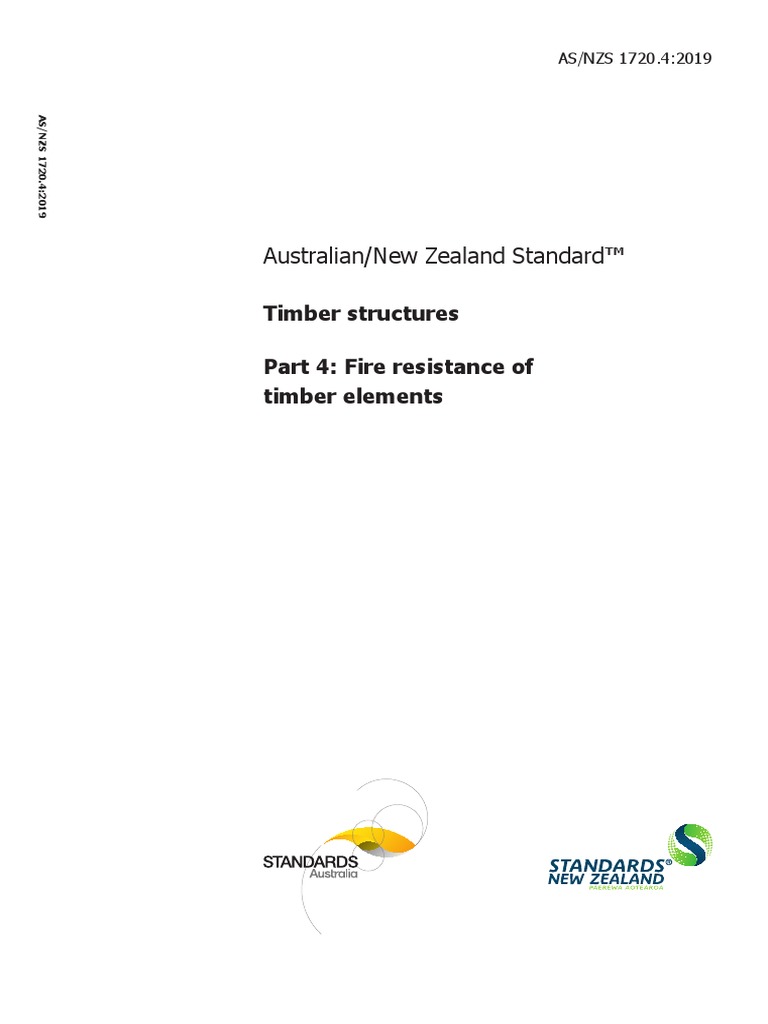1720.4-2019 - Timer Structures - Fire Resistance | PDF | Lumber | Adhesive
