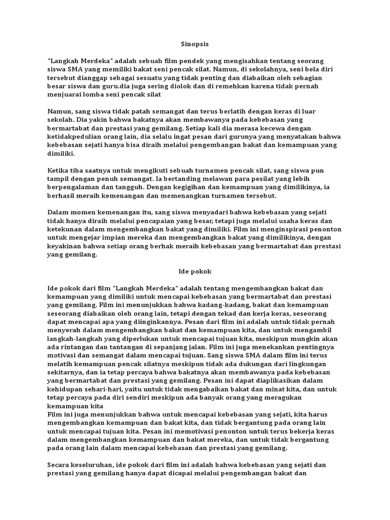 Langkah Merdeka (FLS2N SMA) | PDF
