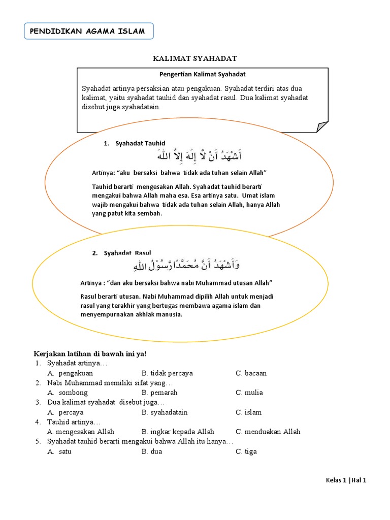 LKS Ke 1 Kelas 1 Semes 2 | PDF