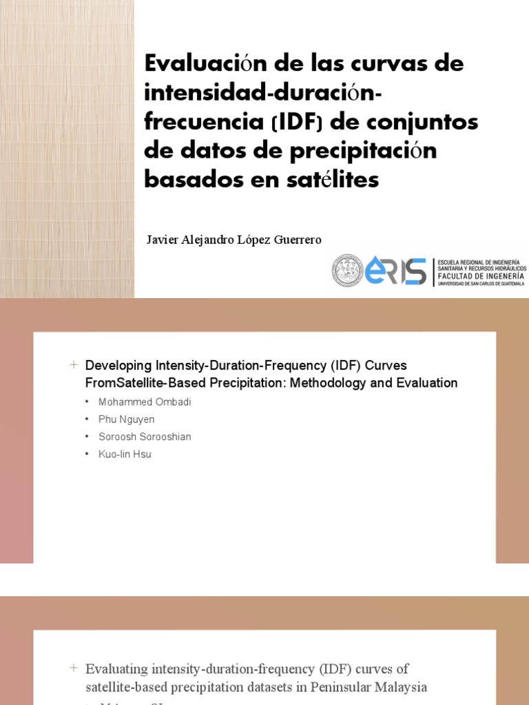 Evaluación de Las Curvas de Intensidad-Duración-Frecuencia (IDF | PDF | Inundar | Sistema de ...