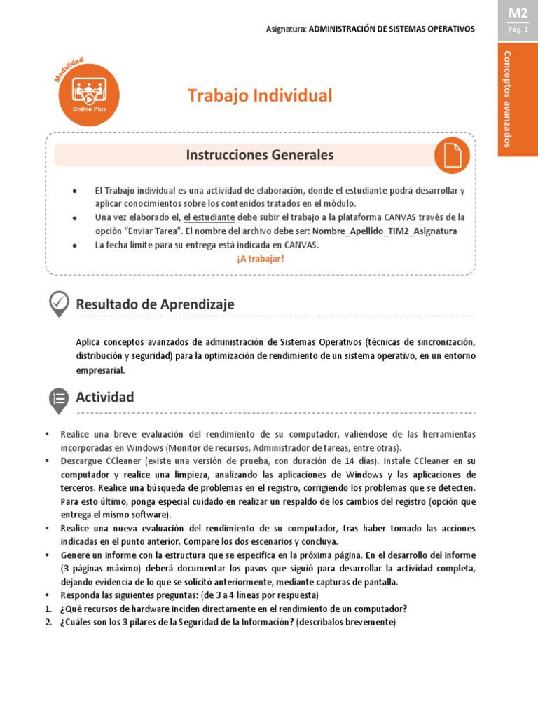 M2 - TI - Administración de Sistemas Operativos | PDF | Sistema ...