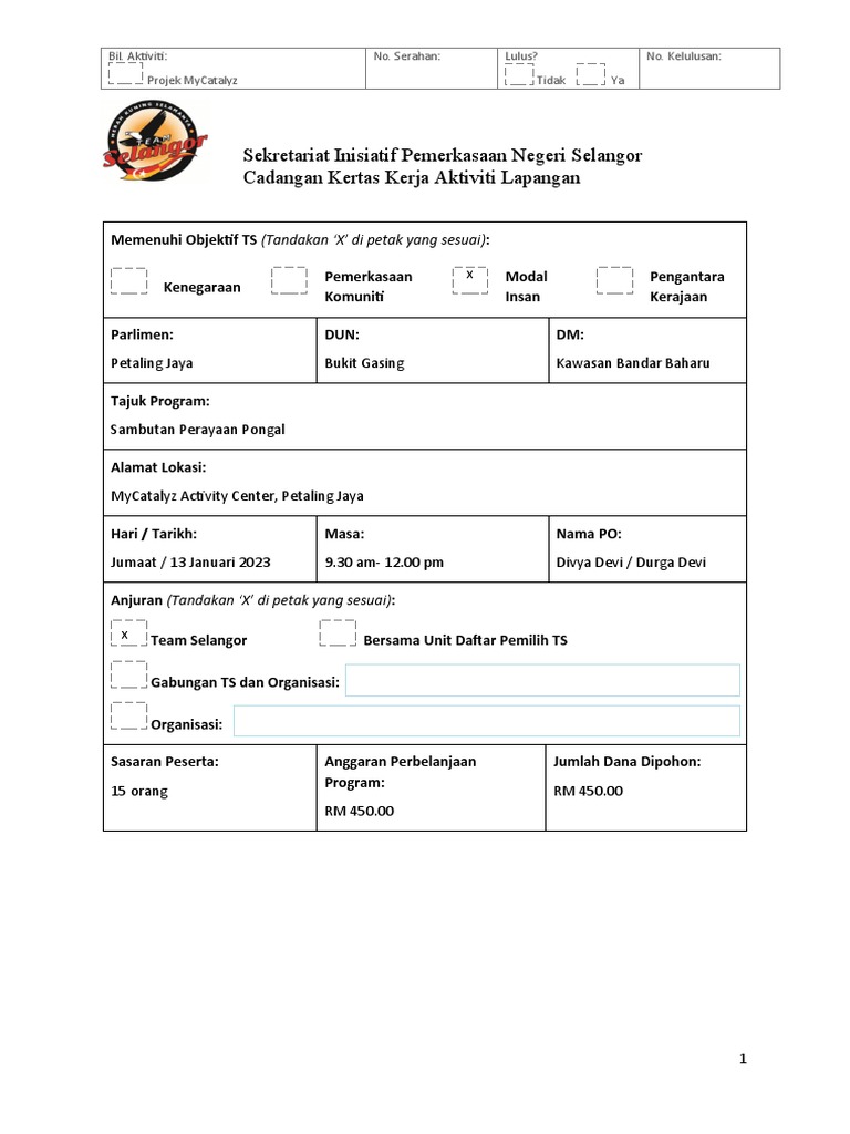 Sambutan Pongal MyCatalyz | PDF