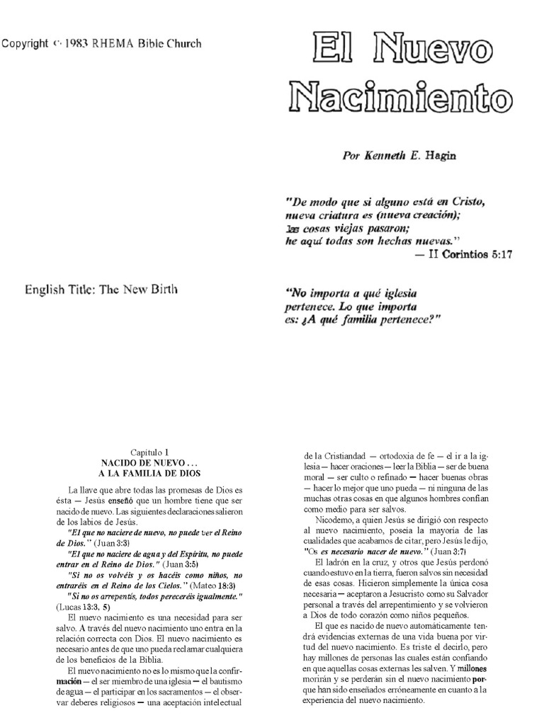 El Nuevo Nacimiento Kenneth | PDF