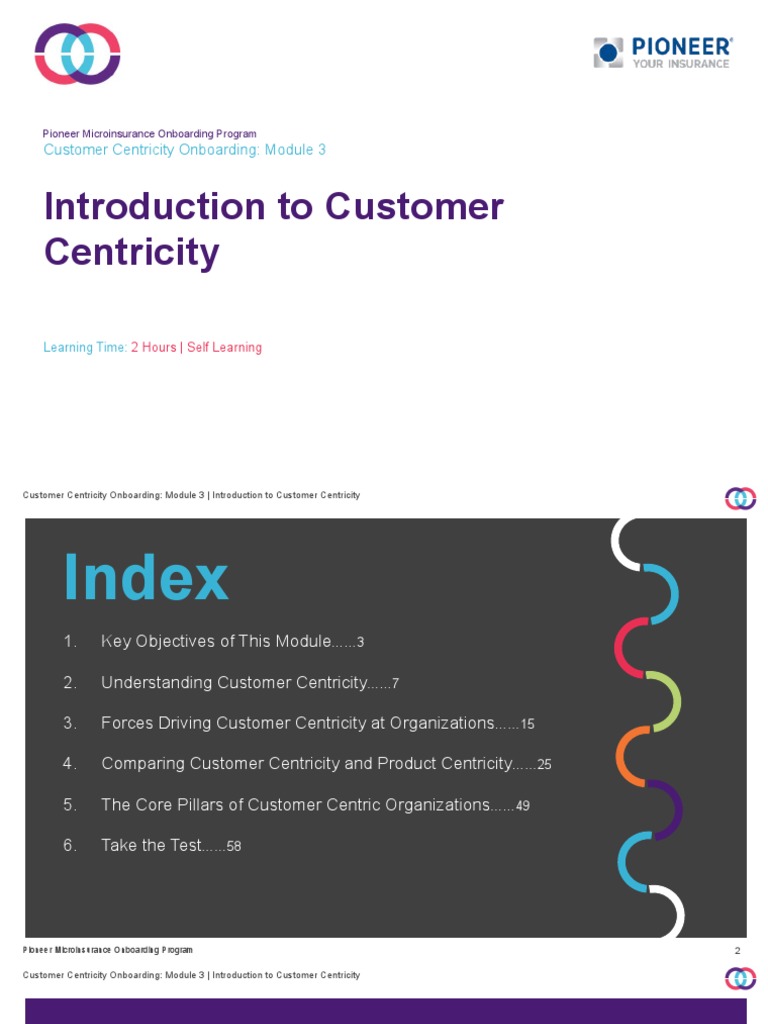 Pioneer Onboarding Intro To Customer Centricity - 0 | PDF | Customer Satisfaction | Apple Inc.