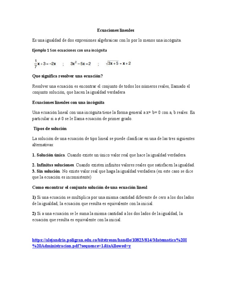 Resolviendo ecuaciones lineales: conceptos básicos, tipos de soluciones ...