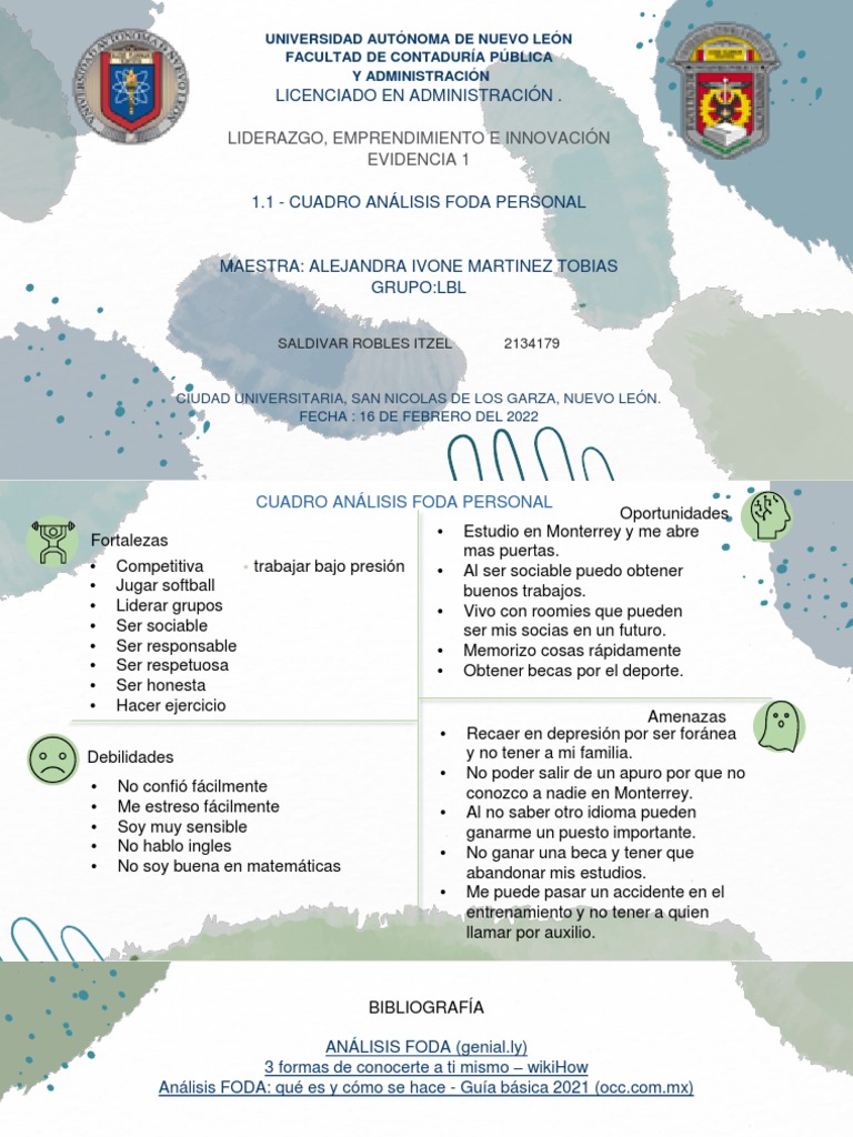 A1.Saldivar Robles Itzel | PDF | Análisis FODA | Negocios económicos