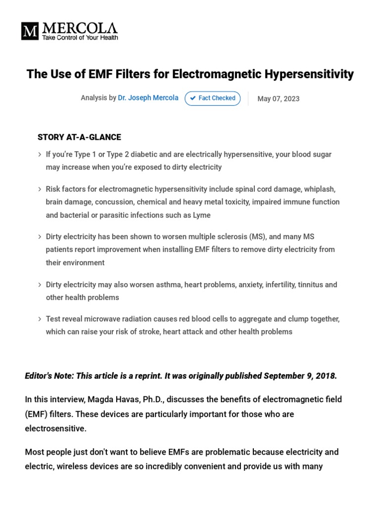 MAY 07-23-Emf-Filters-For-Electromagnetic-Hypersensitivity PDF | PDF ...
