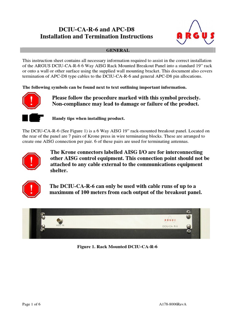 RET Antenna Termination Panel Installation Manual | PDF | Home & Garden ...