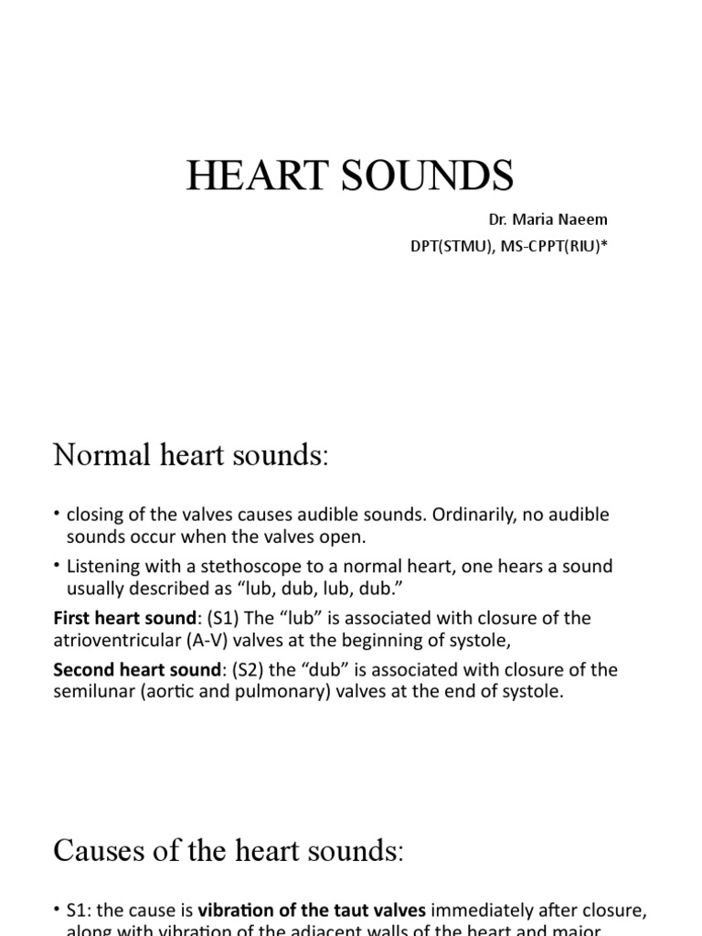 14 - Heart Sounds | PDF | Heart Valve | Heart