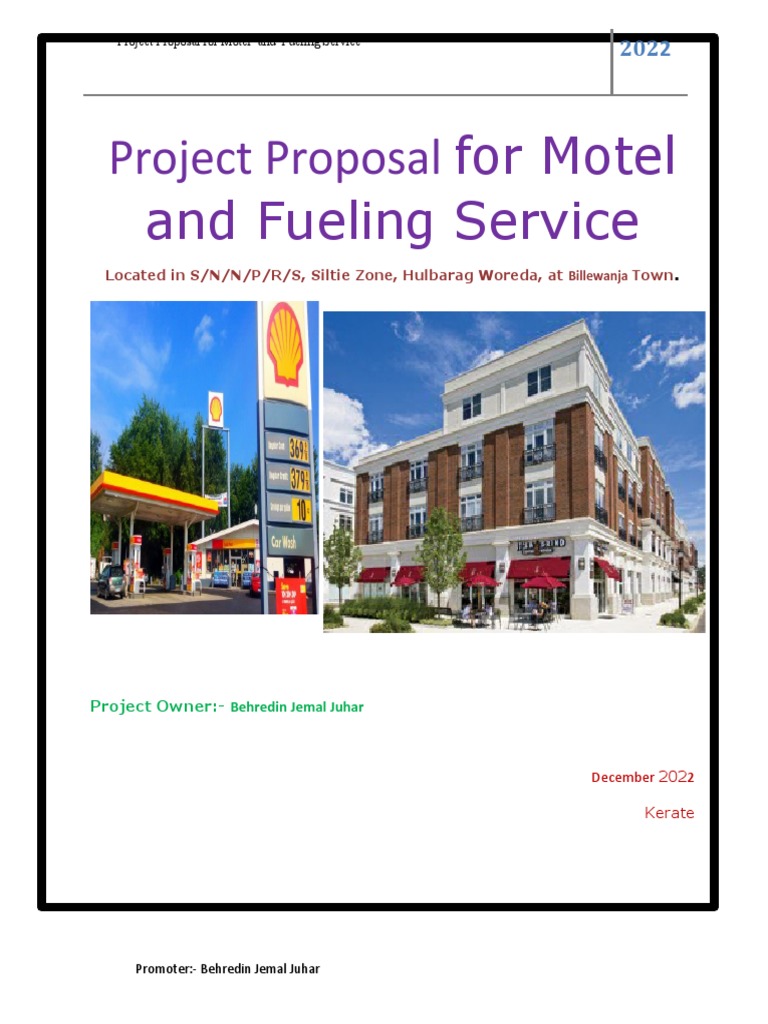 Behredin Motel Project Ptoposal | PDF | Tourism | Infrastructure