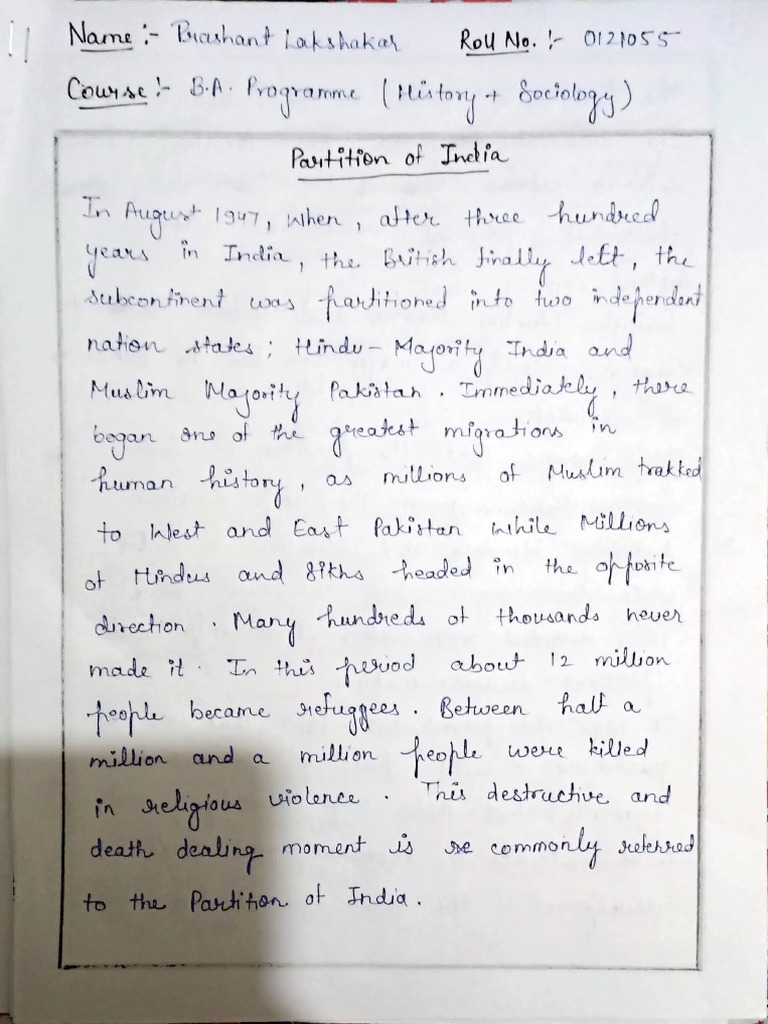 Partition of India | PDF