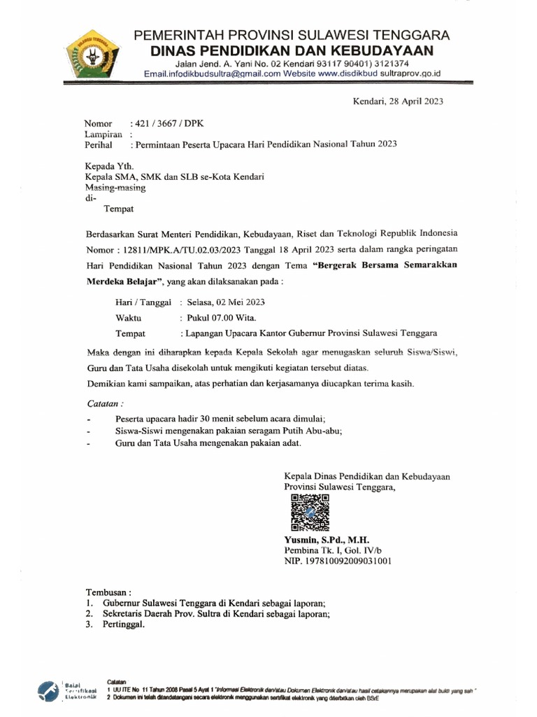 Permintaan Peserta Upacara Hardiknas 2023 | PDF Permintaan Peserta Upacara Hardiknas 2023 | PDF