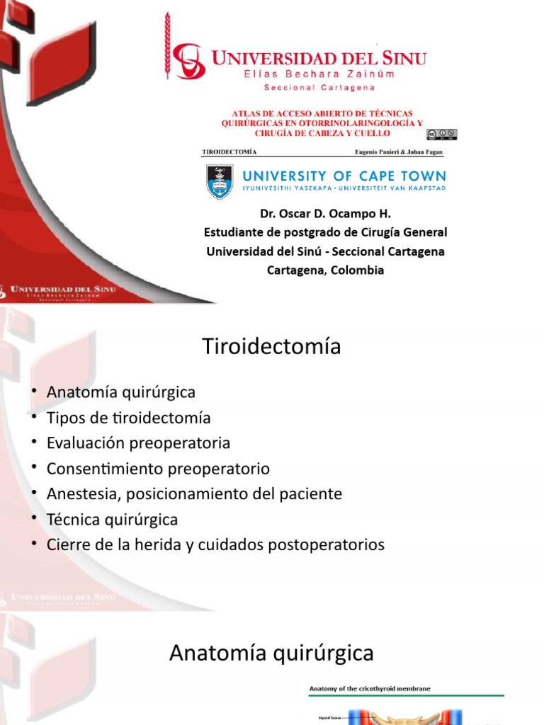 Anatomia Quirurgica Tiroides | PDF | Tiroides | Glándula paratiroidea