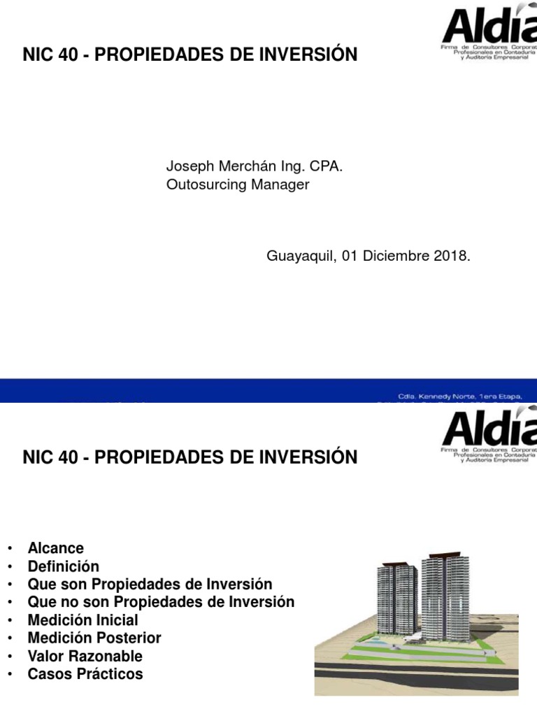 NIC 40 Propiedades de Inversión PDF | PDF | Inversiones | normas ...