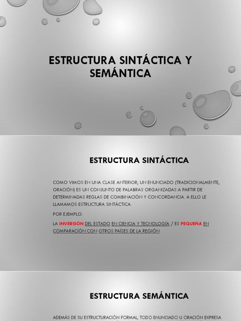 Estructura Sintáctica y Semántica | PDF | Oración (Lingüística) | Imperio Inca