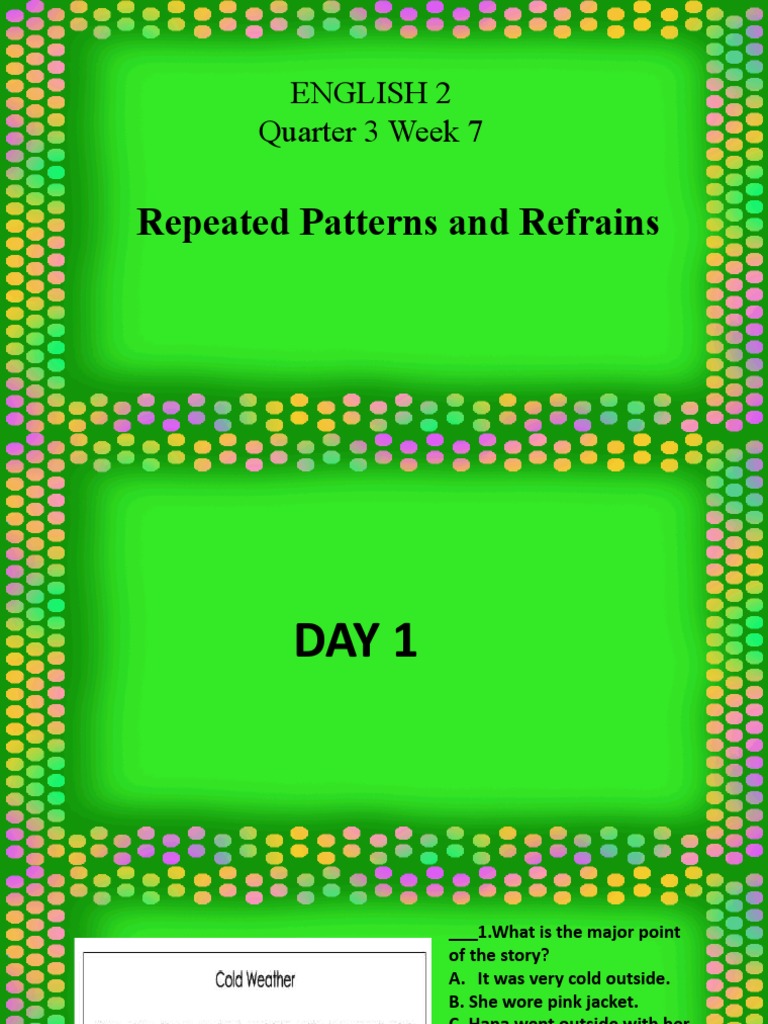 Poetry Patterns for Students | PDF | Poetry | Refrain