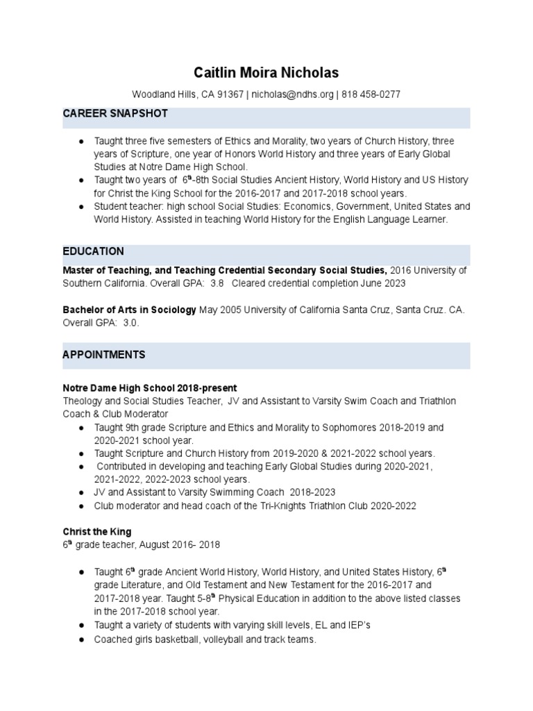 Nicholas-Resume 2023 | PDF