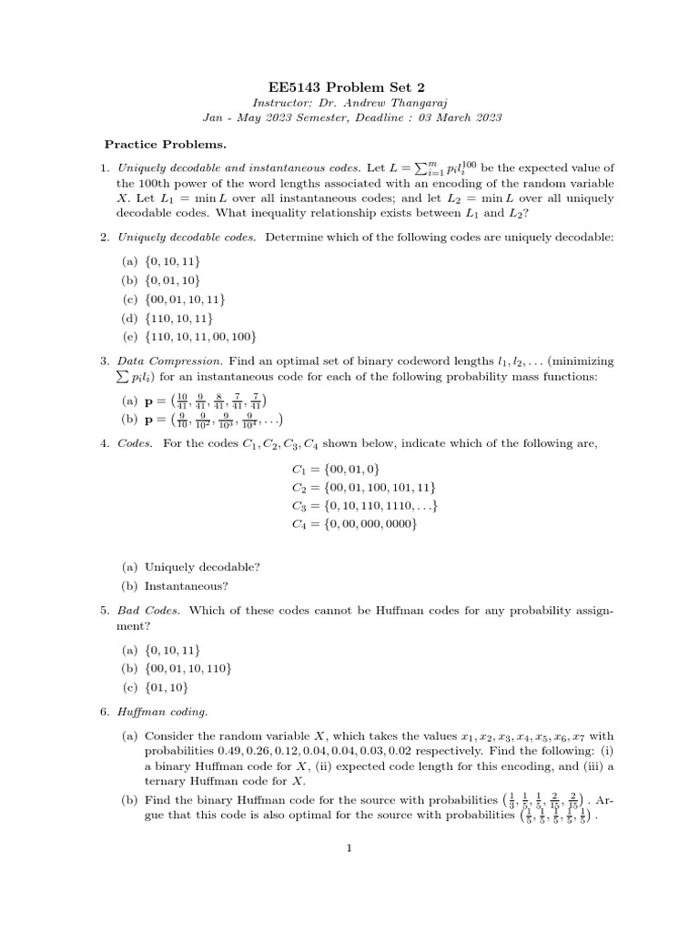 Ee5143 Pset2 PDF | PDF | Code | Algorithms