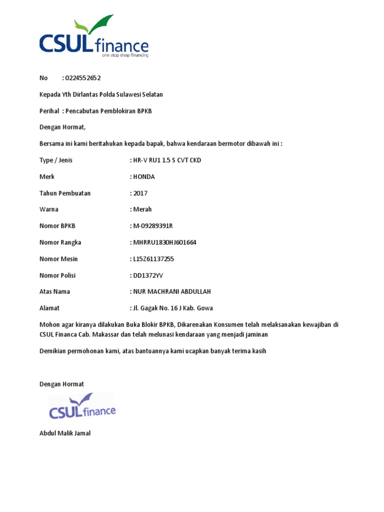 Csul Cabut Blokir | PDF | Pengelolaan Keuangan & Uang