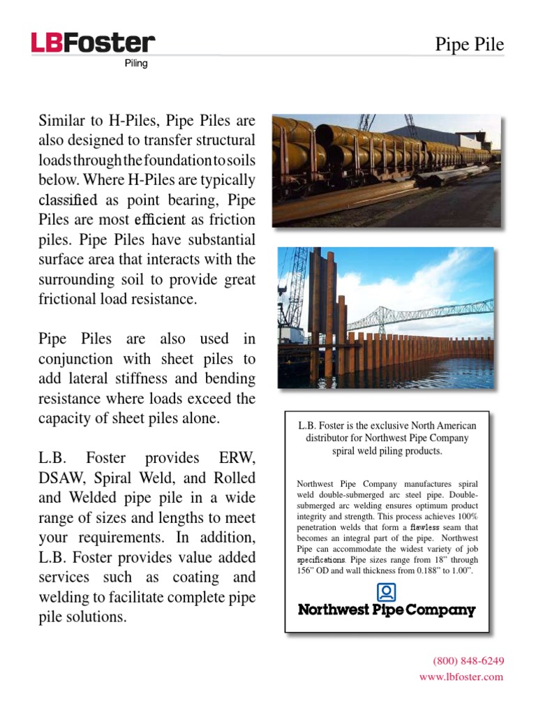 Pipe Piling 01-10 PDF | PDF | Pipe (Fluid Conveyance) | Deep Foundation