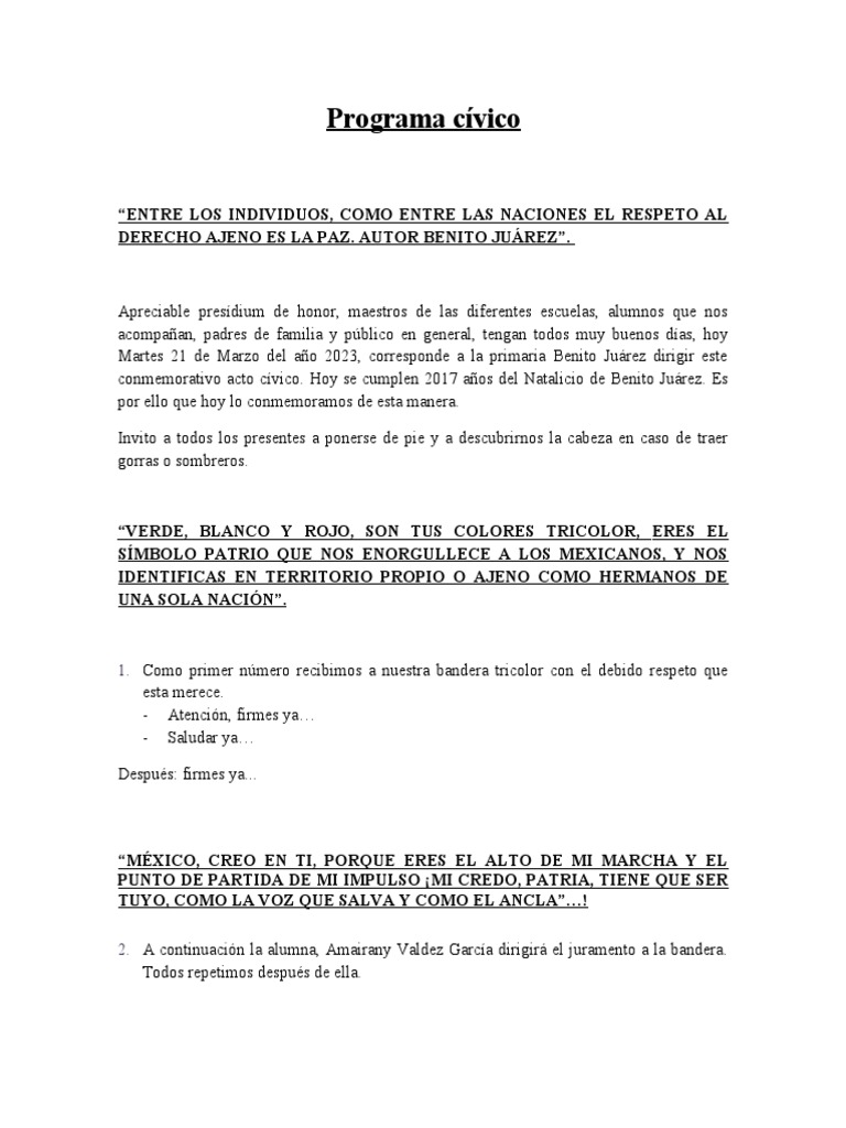 Programa Civico 21 de Marzo | PDF | México