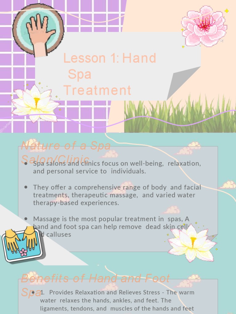 Benefits of Hand Spa Treatments | PDF | Nail (Anatomy) | Massage