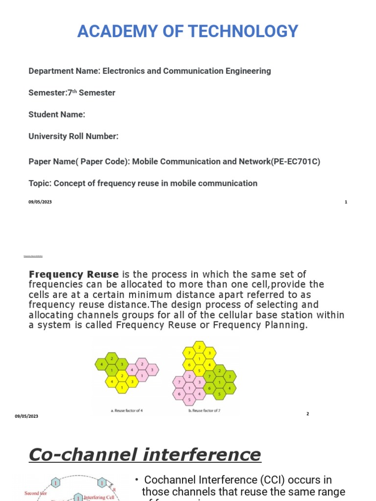 Frequency Reuse in Mobile Communication | PDF | Cellular Network ...