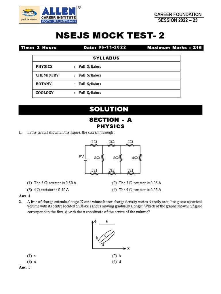 Fc-Nsejs Mock Test-2 - 06.11.2022 | PDF | Force | Synapse