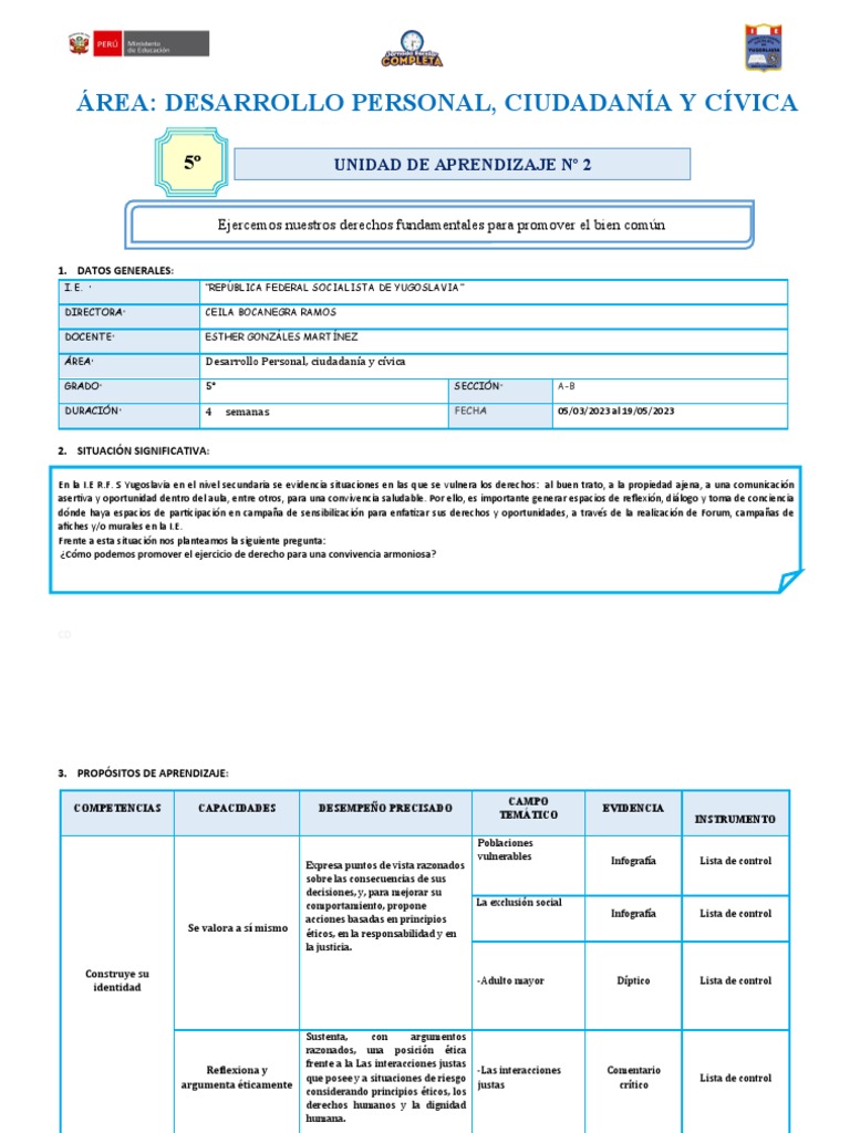 5º Experiencia de Aprendizaje - Exp. 02 - DPCC | PDF | Democracia | Ideologías políticas