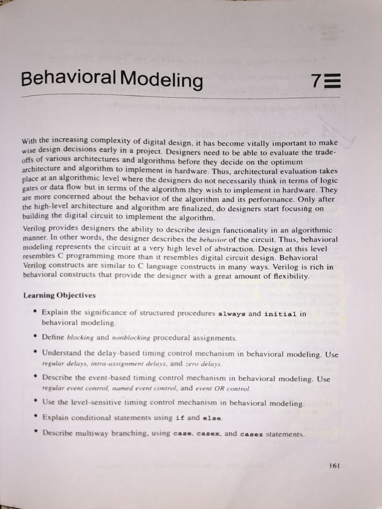 Verilog m4 PDF | Download Free PDF | Hardware Description Language | Computer Engineering