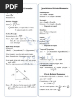 Mensuration Formulas Class 10 PDF | PDF