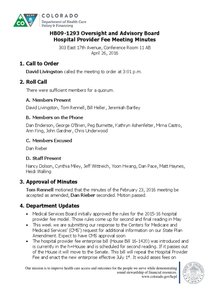 Advisory Board Meeting Minutes Example PDF | PDF Advisory Board Meeting Minutes Example PDF | PDF