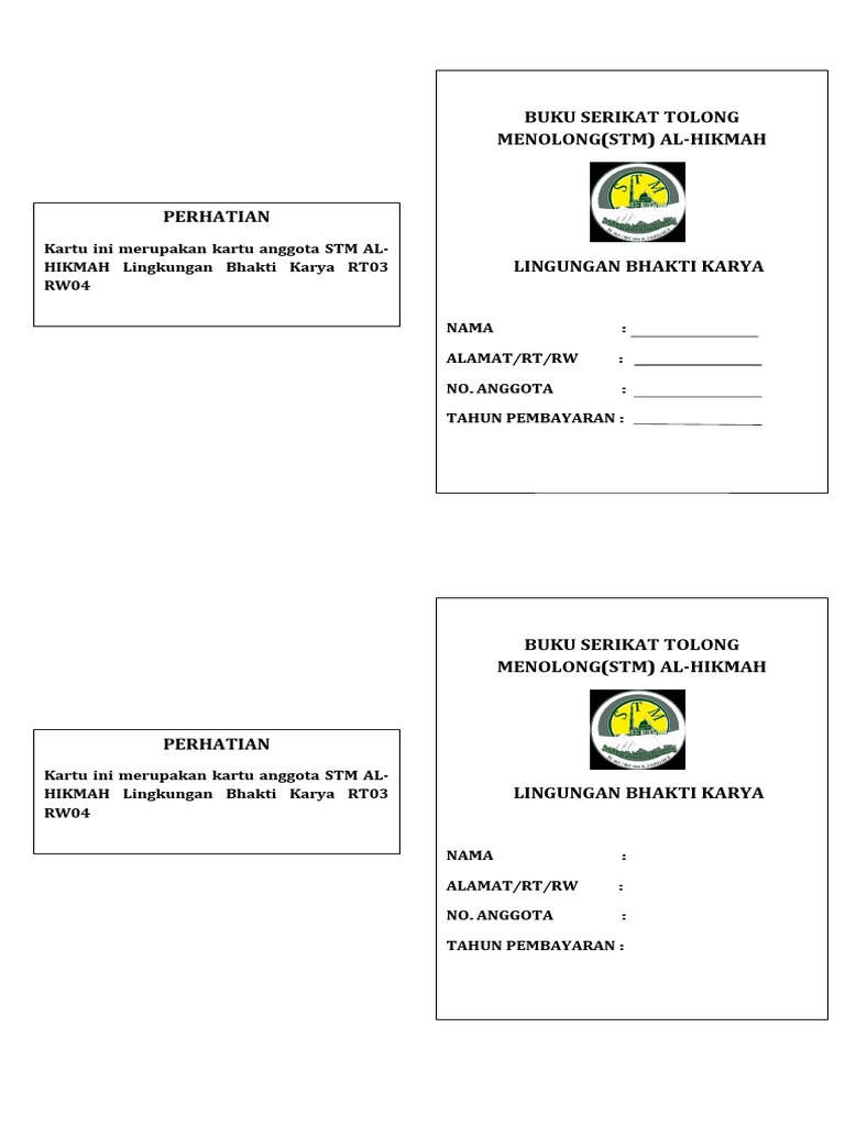 Cover Format Buku STM | PDF