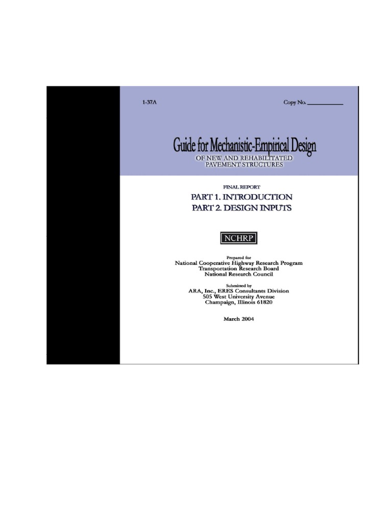 1.AASHTO-Guide For Mechanistic - Emperical Design PDF | PDF