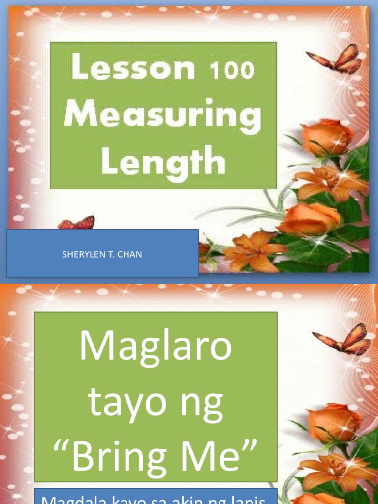 POWERPOINT Unit 4 - Lesson 100 - Measuring Length | PDF