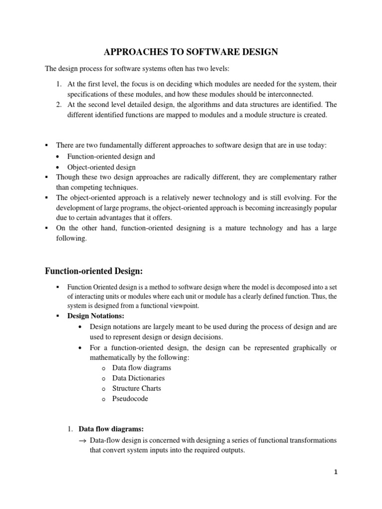 Approaches To Software Design PDF | PDF | Object Oriented Programming ... Approaches To Software Design PDF | PDF | Object Oriented Programming ...