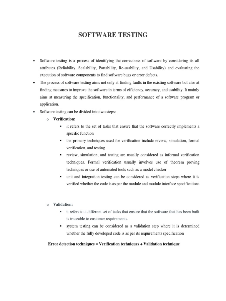 Software Testing Pdf Pdf Software Testing Formal Verification