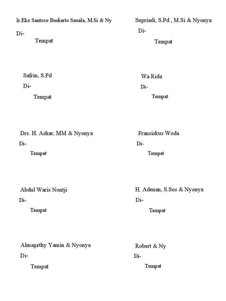 Format Stiker Undangan 3 | PDF