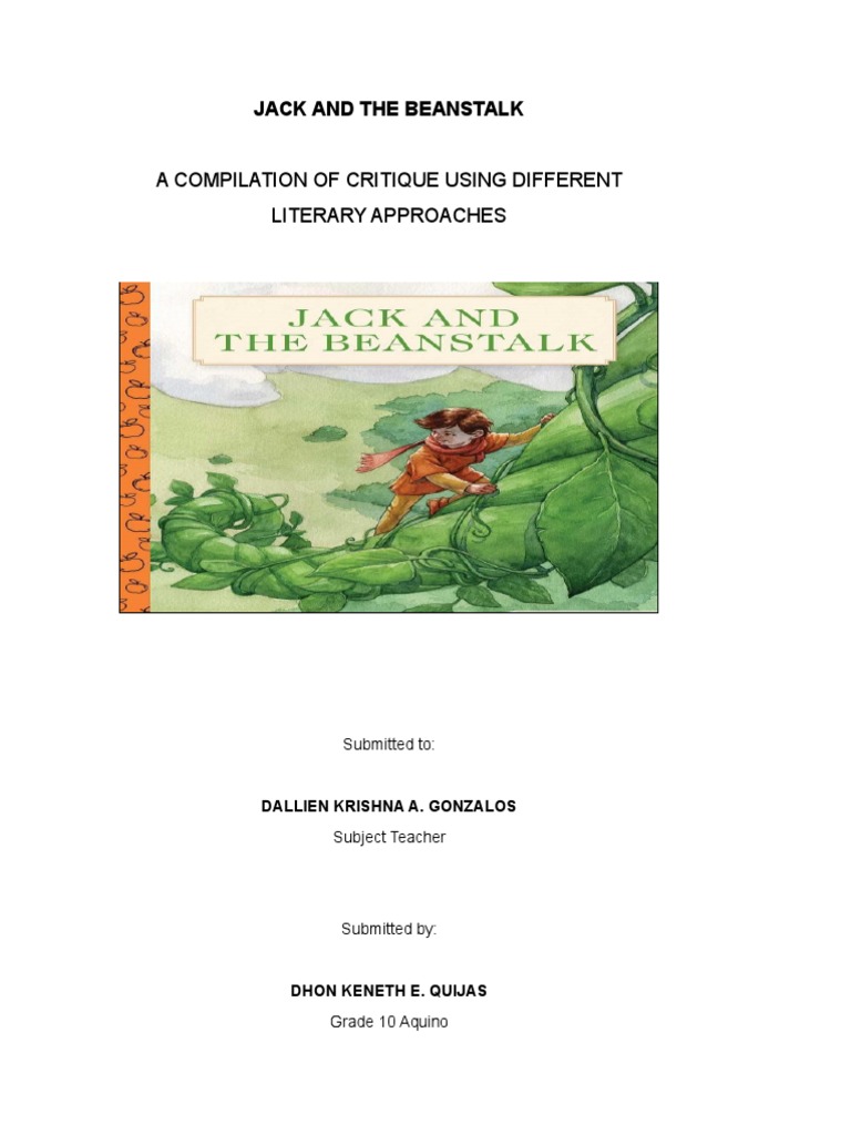 Marxist Analysis of Jack and the Beanstalk | PDF | Jack And The Beanstalk