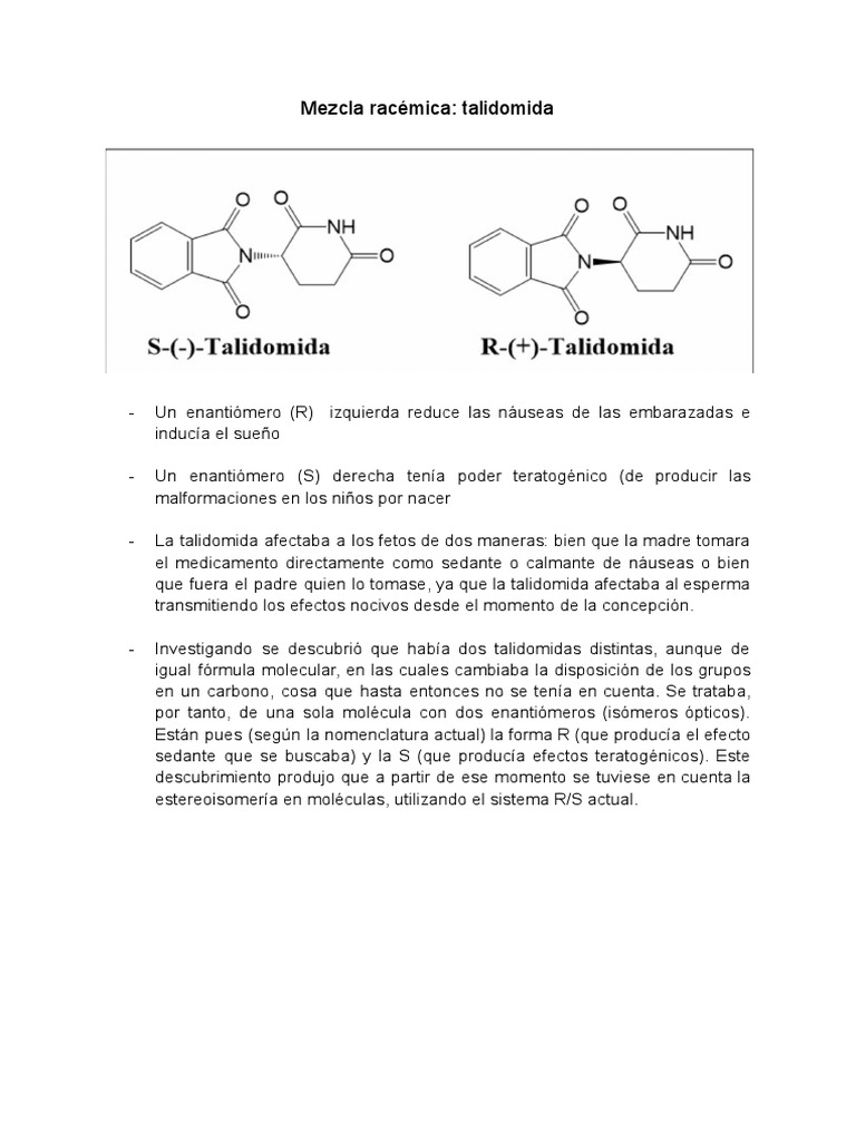 Mezcla Racémica - Talidomida | PDF