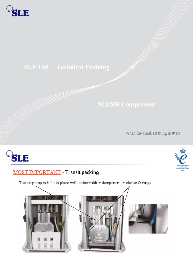 SLE500 Compressor Technical Training Guide | PDF | Piston | Pump