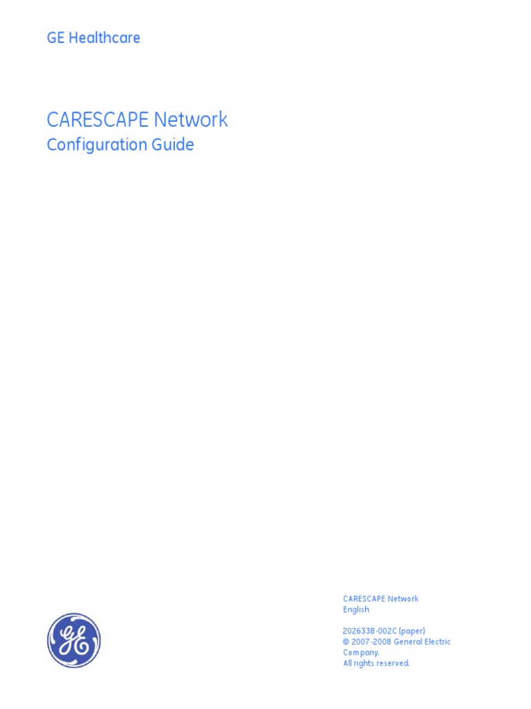 2000716-005 - CARESCAPE Network Configuration Guide | PDF | Computer Network | Network Switch