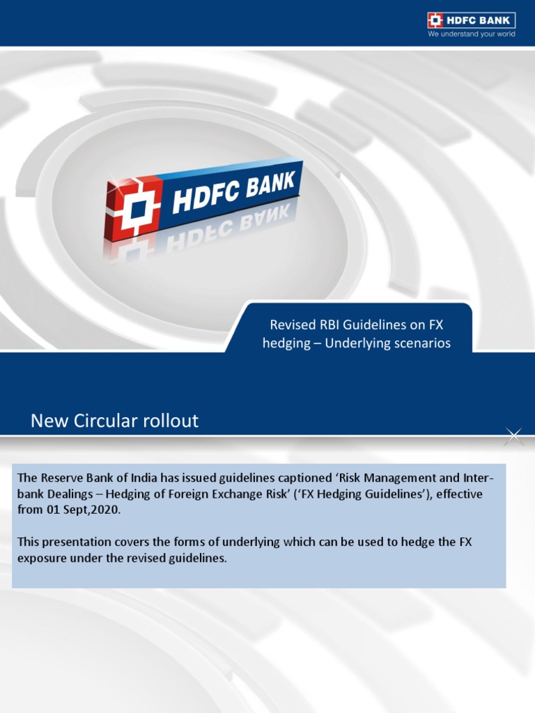 Revised RBI FX Hedging Guidelines Overview | PDF | Derivative (Finance ...